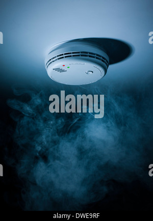A fire damaged Smoke Alarm Stock Photo - Alamy