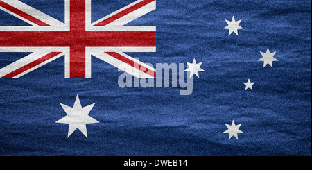 flag of Australia or Australian banner on rough metal background Stock ...