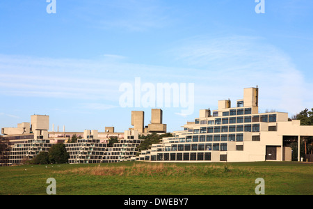 view of the UEA Ziggurats campus buildings university of east anglia ...
