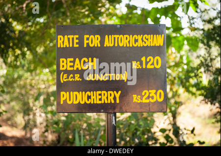 Pondicherry sign Tamil Nadu India Stock Photo - Alamy