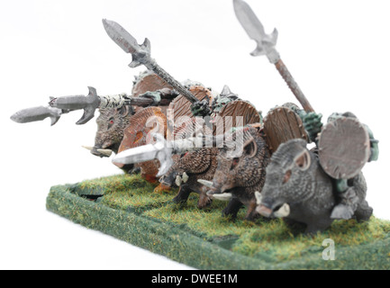 Orc Boar Boyz mounted on war Boars painted by photographer Stock Photo ...