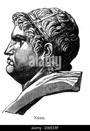 Nero (37 - 68), Roman emperor Stock Photo - Alamy