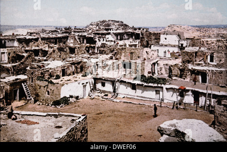 Mishongnovi, Hopi Village on Second Mesa, Arizona, USA, circa 1900 ...