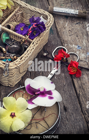 deprecated tools for sewing Stock Photo - Alamy