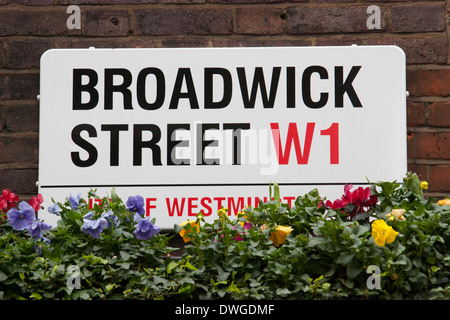 UK London Soho Broadwick Street street map wall mural Stock Photo - Alamy