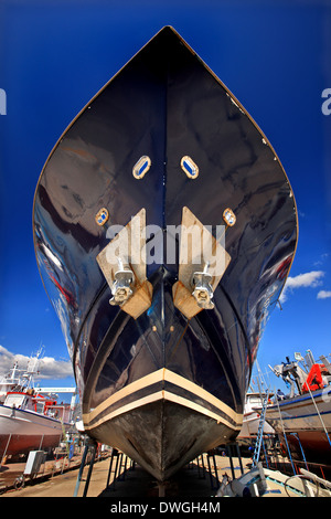 At the traditional shipyards of Koilada village, Municipality of ...