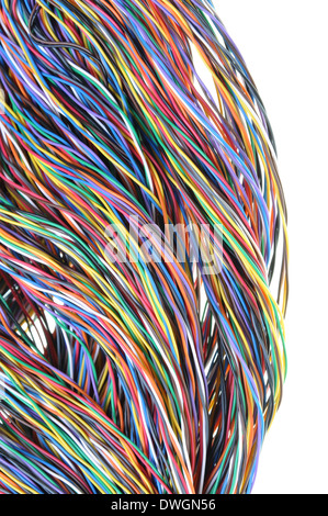 Multicolored computer cables isolated on white background Stock Photo ...