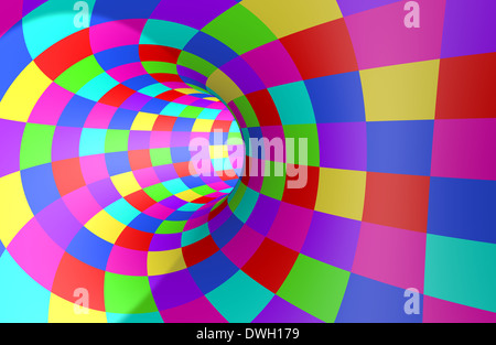 multi color light tunnel with red and blue lights and reflections Stock ...