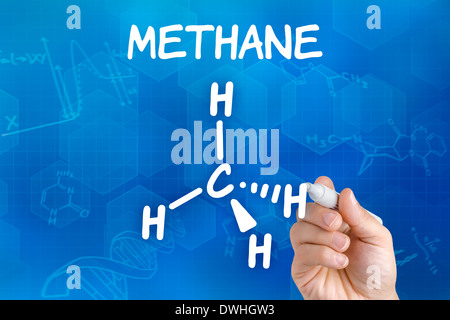 pen drawing the chemical formula of methane Stock Photo - Alamy