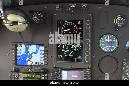 Helicopter control panel during flight with nice light, this one of a ...