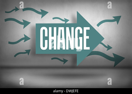 Change against arrows pointing Stock Photo - Alamy