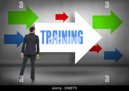 Training against arrows pointing Stock Photo - Alamy