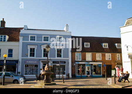 Market Square and shops, Westerham Kent England UK Stock Photo - Alamy