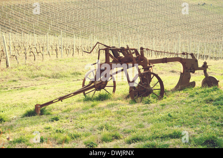 Italian Farmer working his field on a 40 hp Cassani Tractor ca. 1940s ...