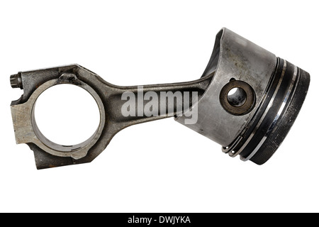Old Worn Engine Piston Isolated on White Background Stock Photo - Alamy