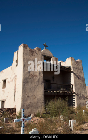 OLD MISSION CHURCH ZUNI PUEBLO, NEW MEXICO, VIEW FROM THE PLAZA Stock ...