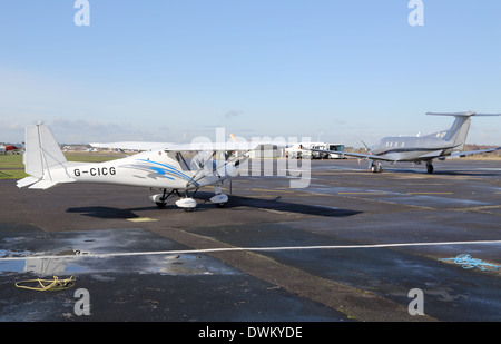 cockpit of a Icarus C42 microlight plane Stock Photo - Alamy