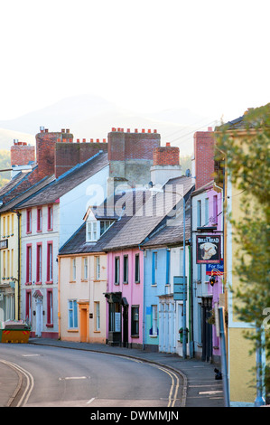Street scene Brecon town in Powys Wales Stock Photo - Alamy