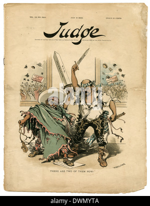 Political cartoon from 1892 Judge magazine Stock Photo - Alamy