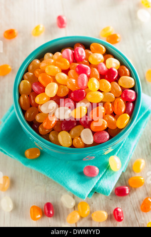 Multi Colored Jelly Bean Candy in a Bowl Stock Photo - Alamy