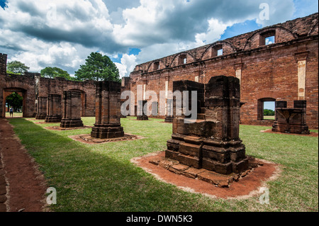 Ruins of Jesús de Tavarangue, in the village of Jesús, Paraguay, are ...