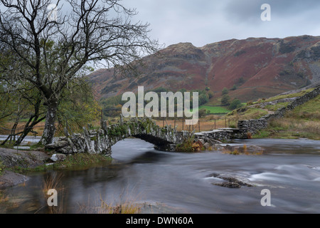 Little Langdale, Cumbria, England. View across Little Langdale Tarn ...