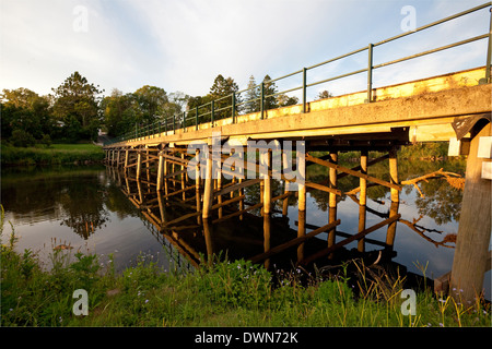 Lavender Bridge over the Bellinger River, Bellingen, NSW Stock Photo ...