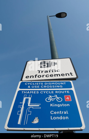 Traffic signs,enforcement London, England, UK Stock Photo - Alamy