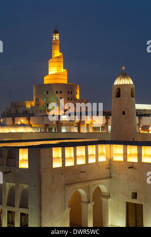 Doha, Qatar, the spiral mosque of the Kassem Darwish Fakhroo Islamic ...