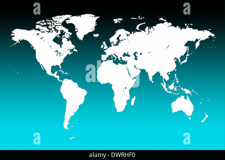 Map of the World - Centered on Europe Stock Photo - Alamy