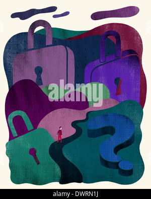 Question mark and confusion Stock Photo - Alamy