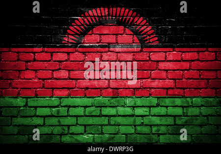 flag of Malawi painted on brick wall Stock Photo - Alamy
