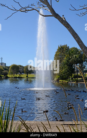 Caboolture Centenary Park Lake and Fountain Stock Photo - Alamy