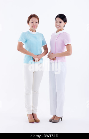 two nurses posing Stock Photo - Alamy