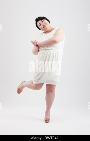 a fat woman posing Stock Photo - Alamy