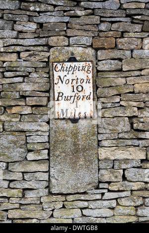 old fashioned stone road marker giving distances to York,Tadcaster ...