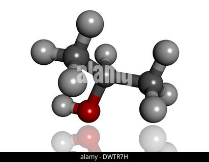 Isopropyl alcohol, 2-propanol, isopropanol, C3H8O molecule. It is ...
