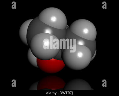 Isopropyl alcohol, 2-propanol, isopropanol, C3H8O molecule. It is ...