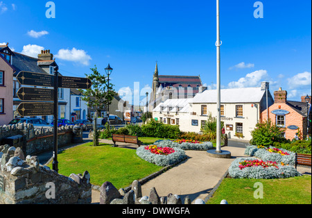 City of St David’s, Wales. The west front elevation of the 12th century ...