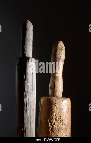 two wooden phallic object Stock Photo - Alamy