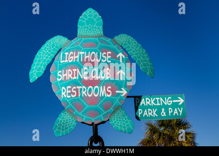 Welcome to Tybee Island sign on Tybee Island in Georgia Stock Photo - Alamy