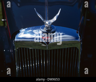 Alvis Silver Eagle car mascot mounted on the bonnet of an Alvis car ...