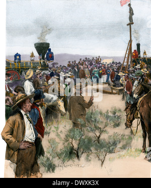 Golden Spike Ceremony, 1869 Stock Photo - Alamy