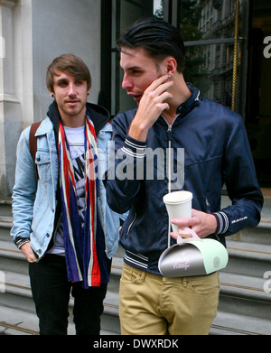 Kye Sones and a make-up free Rylan Clark X Factor contestants outside ...