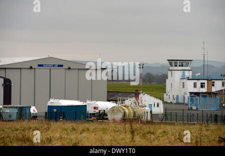 The Haughey Air hanger at Carlisle Airport in Cumbria. 14th Mar, 2014 ...