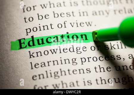 Fake Dictionary, Dictionary definition of the word Education Stock ...