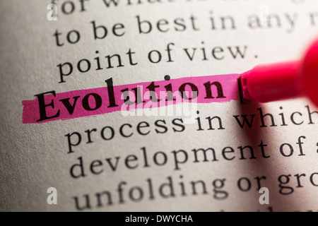 Fake Dictionary, Dictionary definition of the word Evolution Stock ...