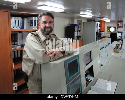 Eurodam cruise ship engine control room Stock Photo - Alamy