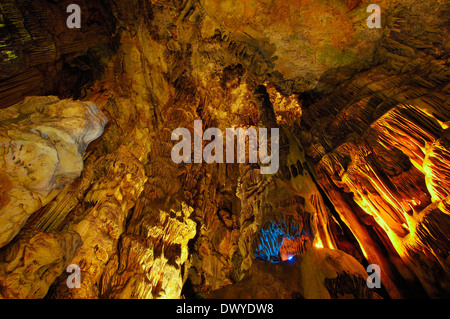 Stalactite cave St. Michael's Cave, limestone cave in the Upper Rock ...