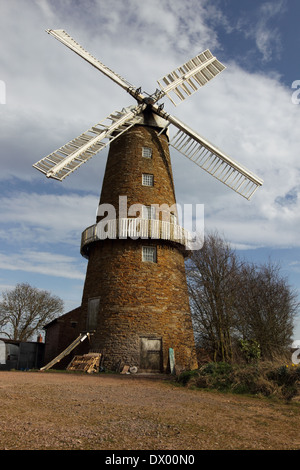 working windmill at Whissendine, Rutland, 6 storey, built 1809 Stock ...